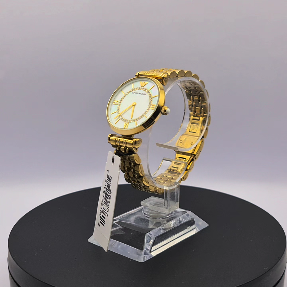 NEW EMPORIO ARMANI AR1907 YELLOW GOLD STAIINLESS STEEL WOMEN'S WATCH | eBay