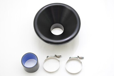 10" Extra Large Bellmouth Velocity Stack Drag Racing Black | 3" Intake ...