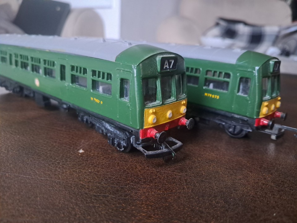 HORNBY DMU - R157 R158 - BR GREEN - GOOD CONDITION - POWER AND DUMMY ...