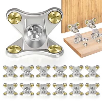 12 Pack L Bracket Detachable Corner Brace Removable Butterfly Corner ...