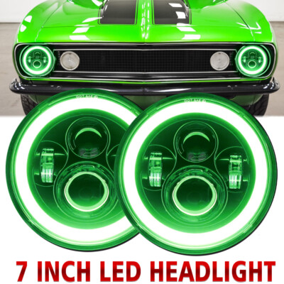 Fit Chevy Camaro 1967 1968 1969 1970 1971 1972 1973 7" Round LED ...