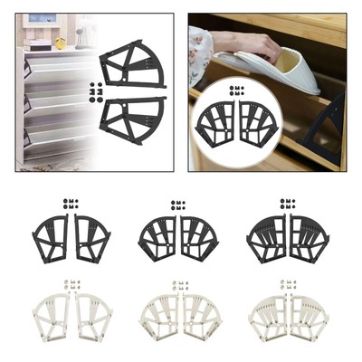 2x Shoe Drawer Cabinet Hinge Turning Rack Accessory Cabinet Flip Frames ...