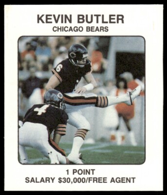 1989 Franchise Game Kevin Butler Chicago Bears #NNO Georgia Bulldogs | eBay
