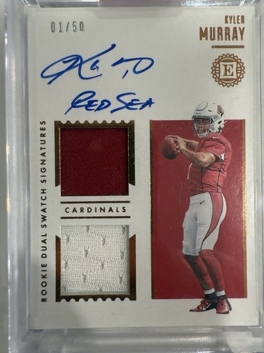 Kyler Murray 1/50 RPA 2019 Panini Encased - Rookie Dual Swatch ...