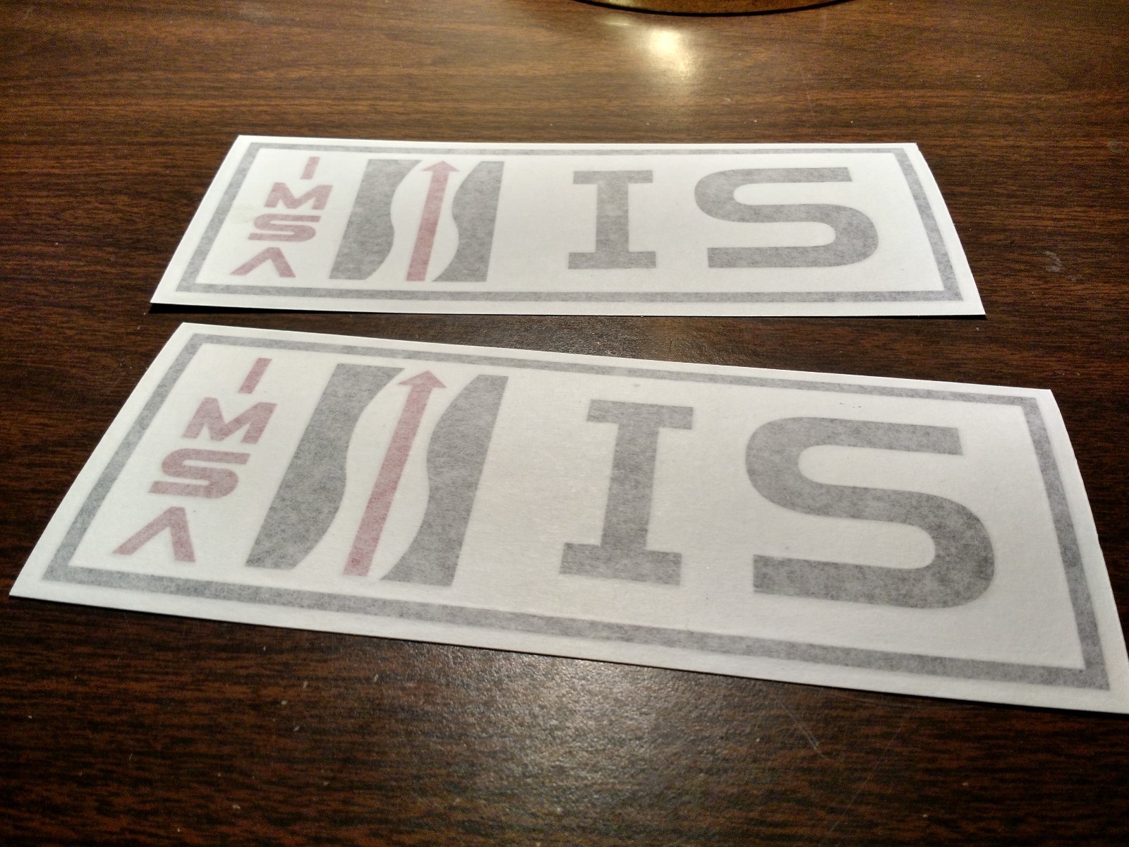 IMSA IS SPONSORSHIP DECALS - SET OF 2 VINTAGE HSR SVRA SCCA RACE CARS ...