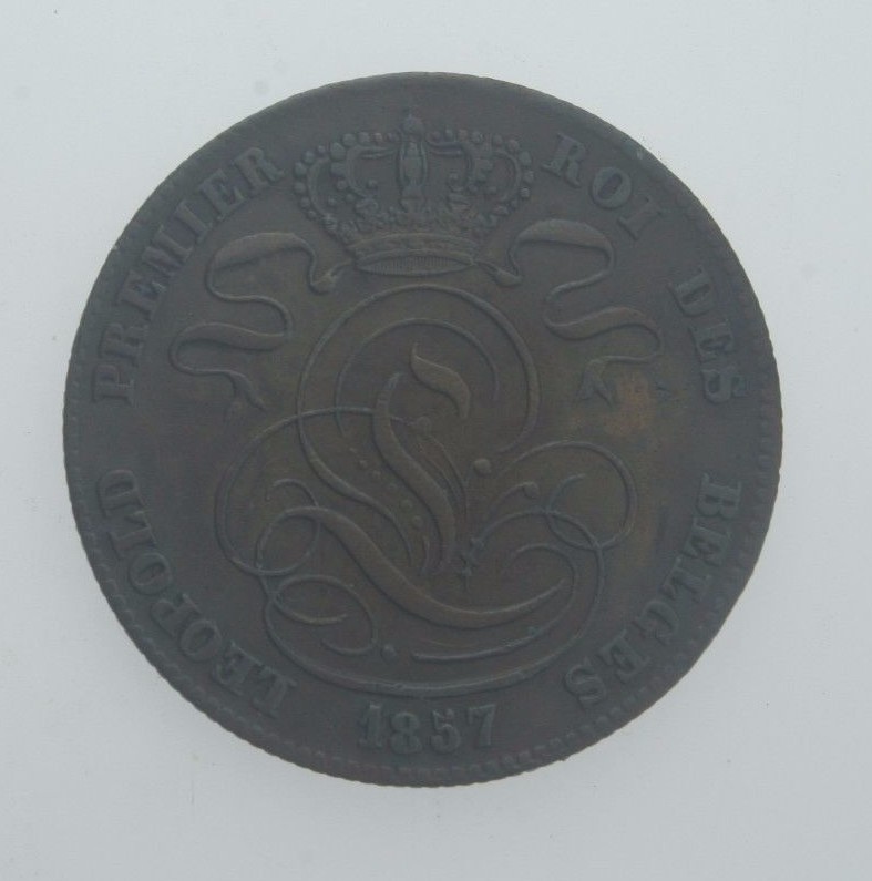 1857 Belgium 5 Cents Copper Coin in XF Condition KM #5.1 | eBay