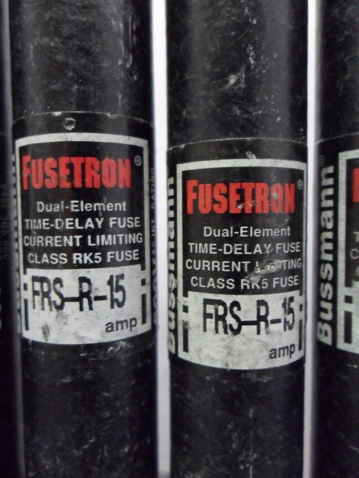 Nice Lot Bussmann FRS R 15 Amp Fuses Class RK5 600 Volt | eBay
