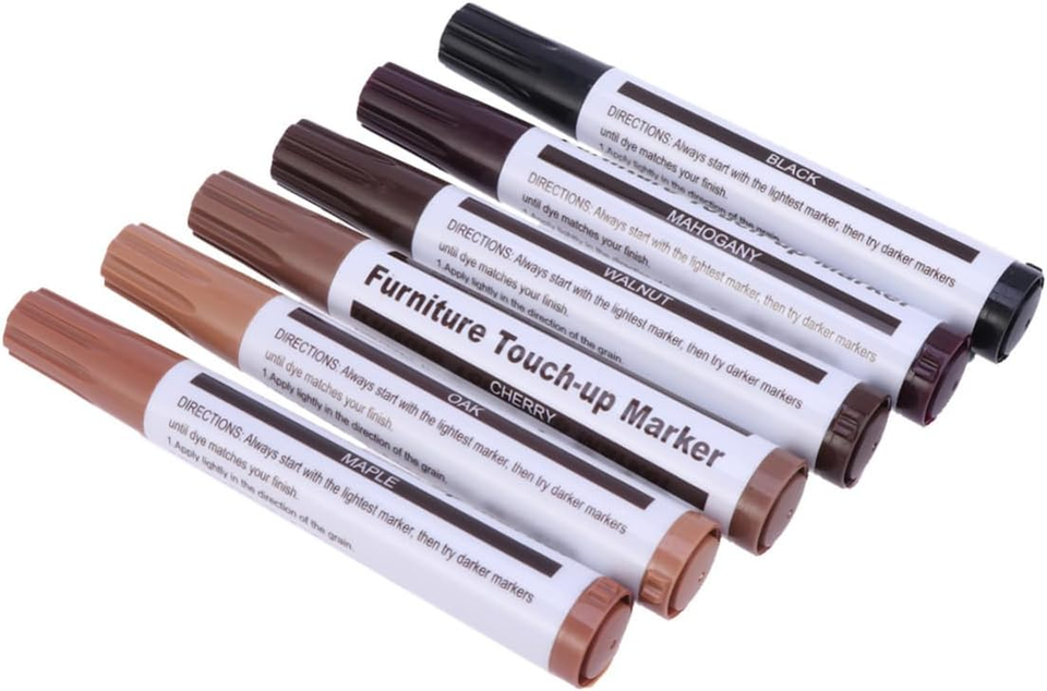 STOBOK 6Pcs Furniture Touch up Markers Wood Grain Repair Pens for ...