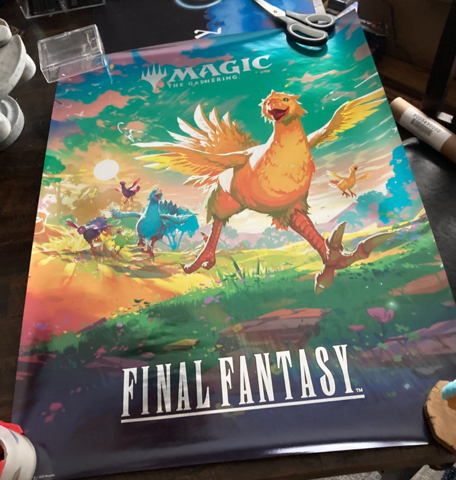 MTG Final Fantasy 18x24 FOIL Promotional Poster Chocobo Magic the ...