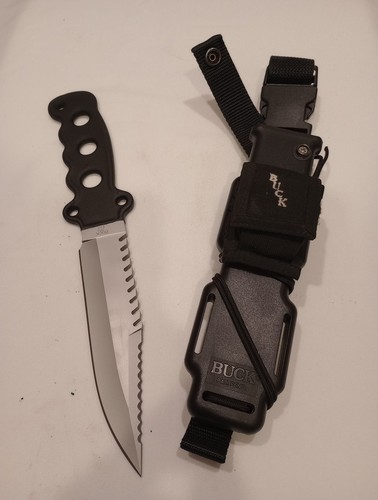 BUCK MODEL 185 U.S.A. PATENT PENDING SURVIVAL KNIFE WITH ORIGINAL BUCK ...