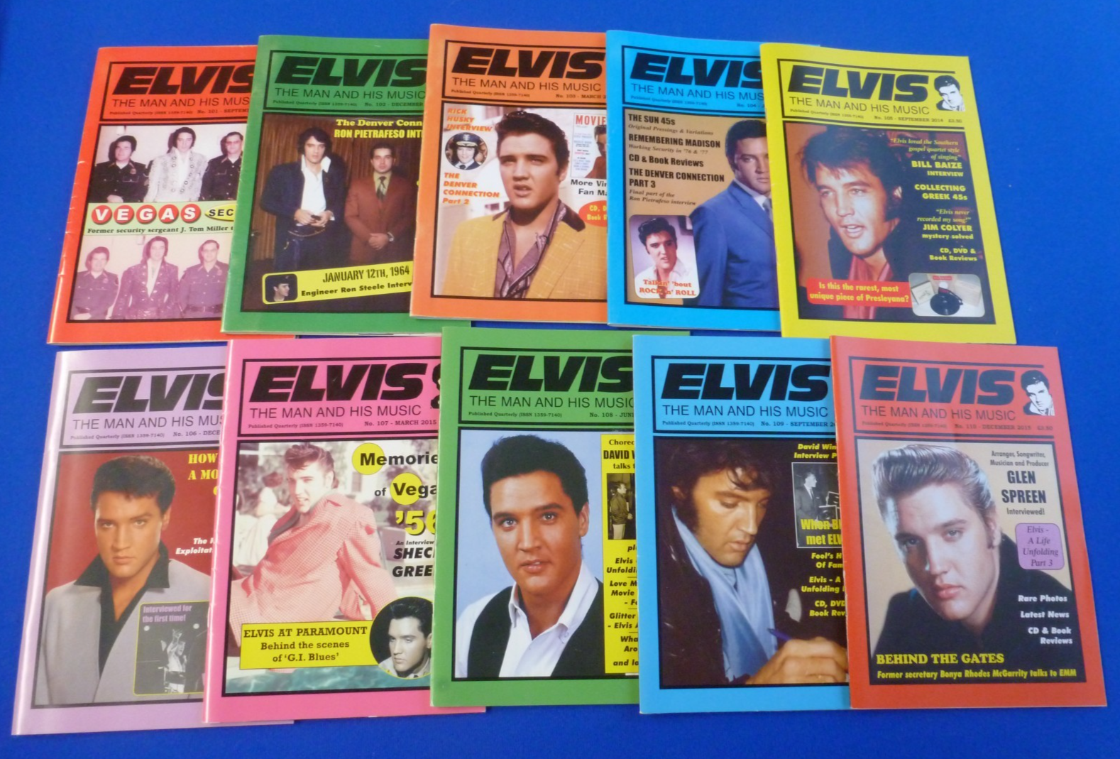 ELVIS PRESLEY ELVIS THE MAN AND HIS MUSIC 10 MAGAZINES Nos. 101-110 ...