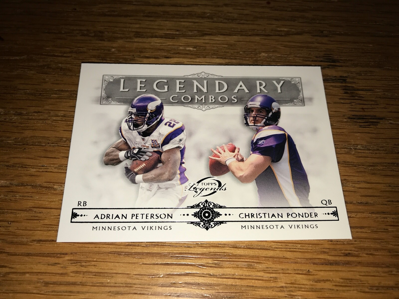 2011 Gridiron Legends Legendary Combos Adrian Peterson Christian Ponder ...