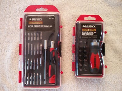 Husky 36-Precision Screwdriver Set 128518 & 21 pc Ratcheting ...
