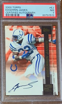 2000 Topps #EJ Edgerrin James Certified Autograph Colts PSA 7 Pop 3 ...