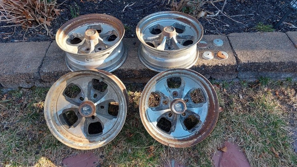 COMPLETE SET OF KEYSTONE CLASSIC WHEELS 14 X 6 FRONT 14 X 8 REAR 5X4.5 ...