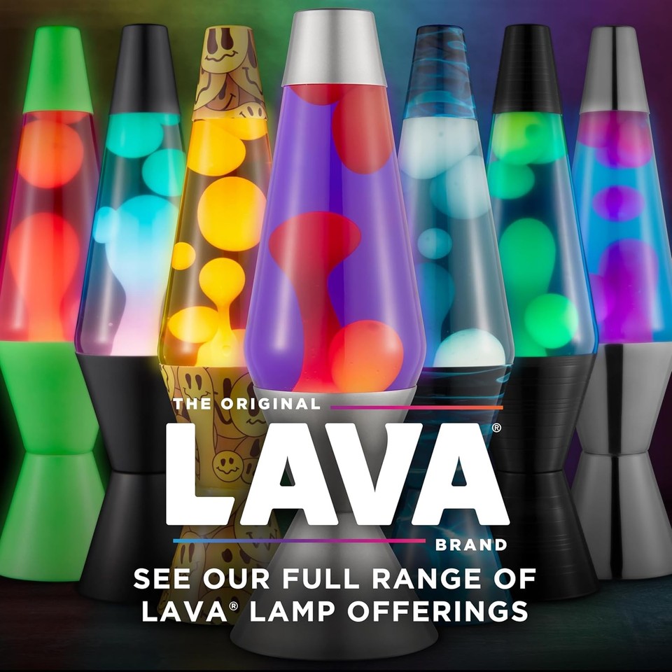 LAVA The Original Lamp - 14.5" Techno Chrome - Classic Liquid Motion ...