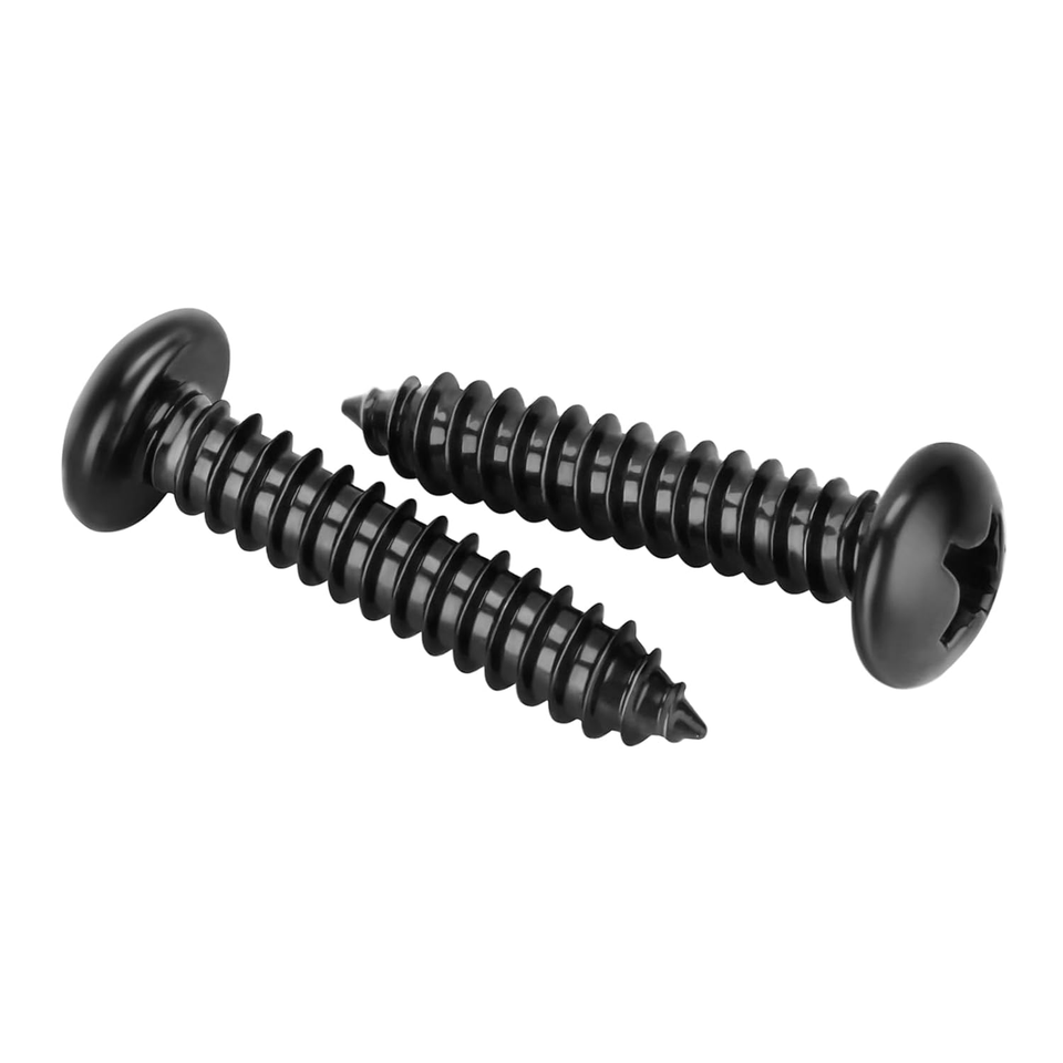 #6 X 1 Pan Head Self Tapping Screws Sheet Metal Wood Screws, Black ...