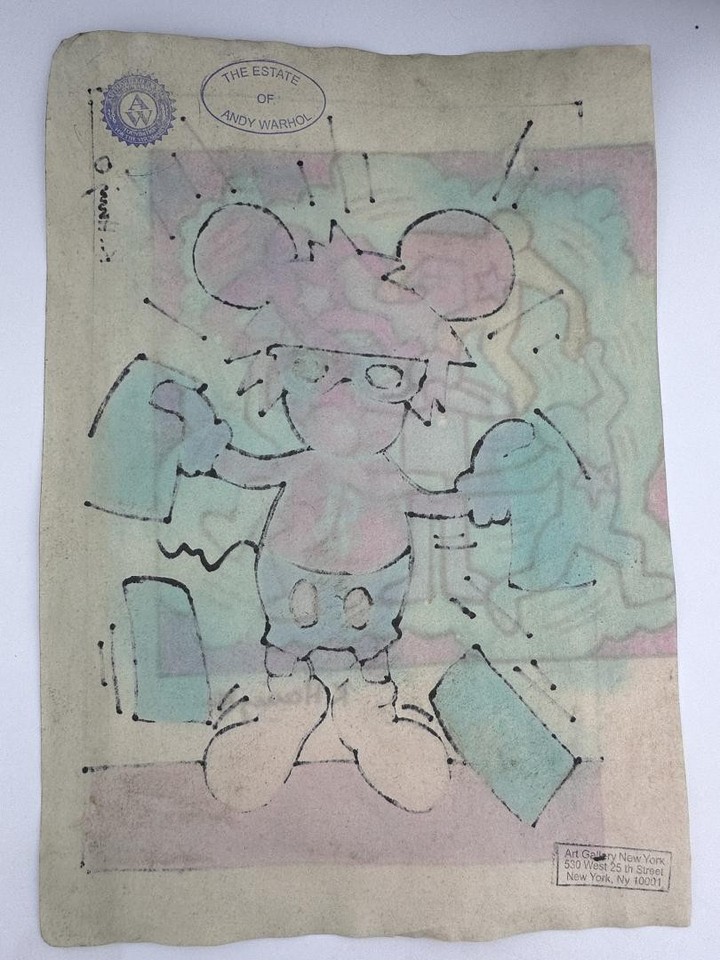 Keith Haring COA Art Painting Original Drawing Vintage Paper Signed | eBay