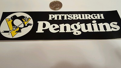 Pittsburgh Penguins vintage sticker decal 2" x 7.5" NHL HOCKEY | eBay