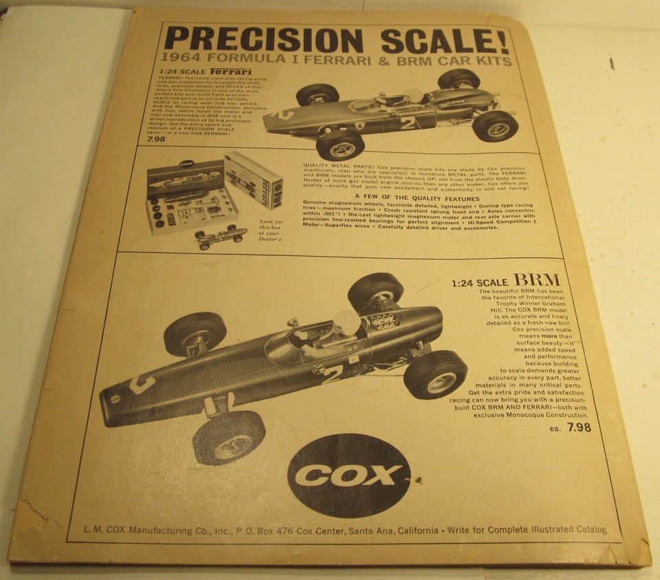 Model Car & Track Magazine, February 1965 HO 1/32 Slot Cars - TJet ...