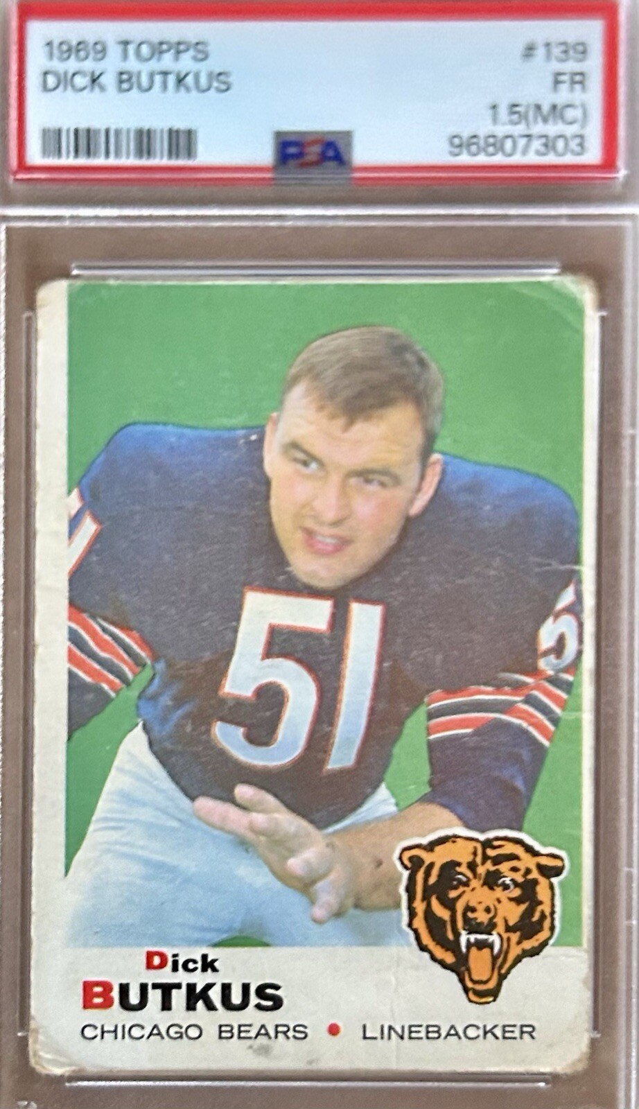 1969 Dick Butkus Card - Chicago Bears- PSA 1.5 - HOF - GOAT - New!!! | eBay