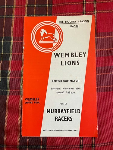 Wembley Empire Pool - Wembley Lions - Ice Hockey Programme 25/11/1967 ...