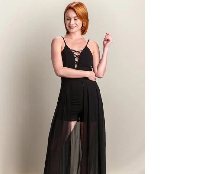 Open Front Maxi Dress