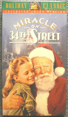 MIRACLE ON 34TH STREET - VHS - 20TH CENTURY FOX HOLIDAY CLASSICS - NEW ...