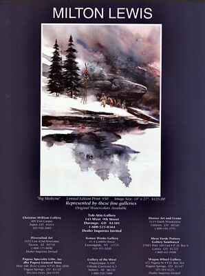 1993 MILTON LEWIS / JOHN NIETO Art Gallery Exhibit 2-Sided Magazine ...