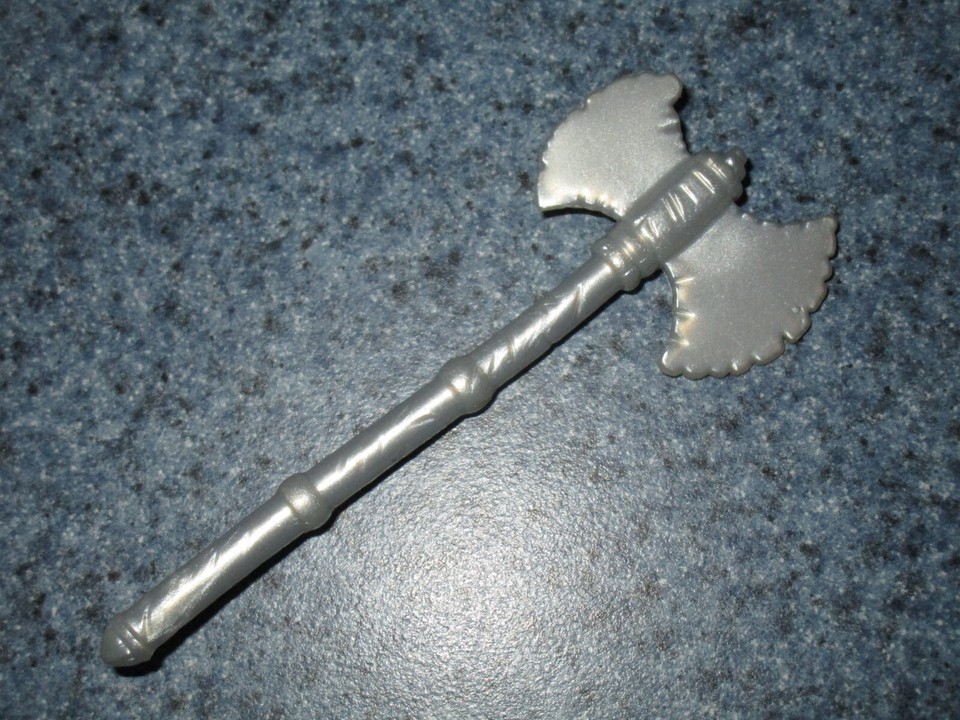 TMNT 1994 Ninja Turtles Forgotten Sewer Leo SILVER AXE Part Lot Weapon ...