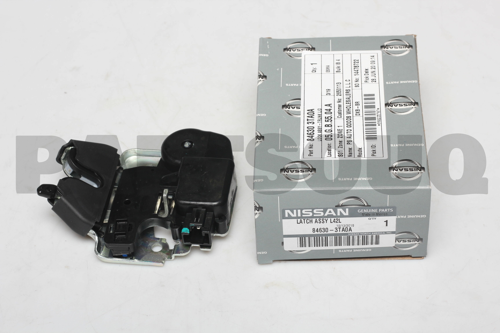 846303TA0A Genuine Nissan LOCK ASSY-TRUNK LID 84630-3TA0A | eBay