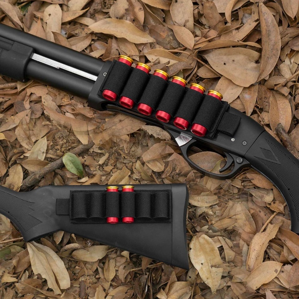 4 Packs 6 Rounds Shotgun Side Saddle Carrier 12/20 Gauge Shotgun Shell ...