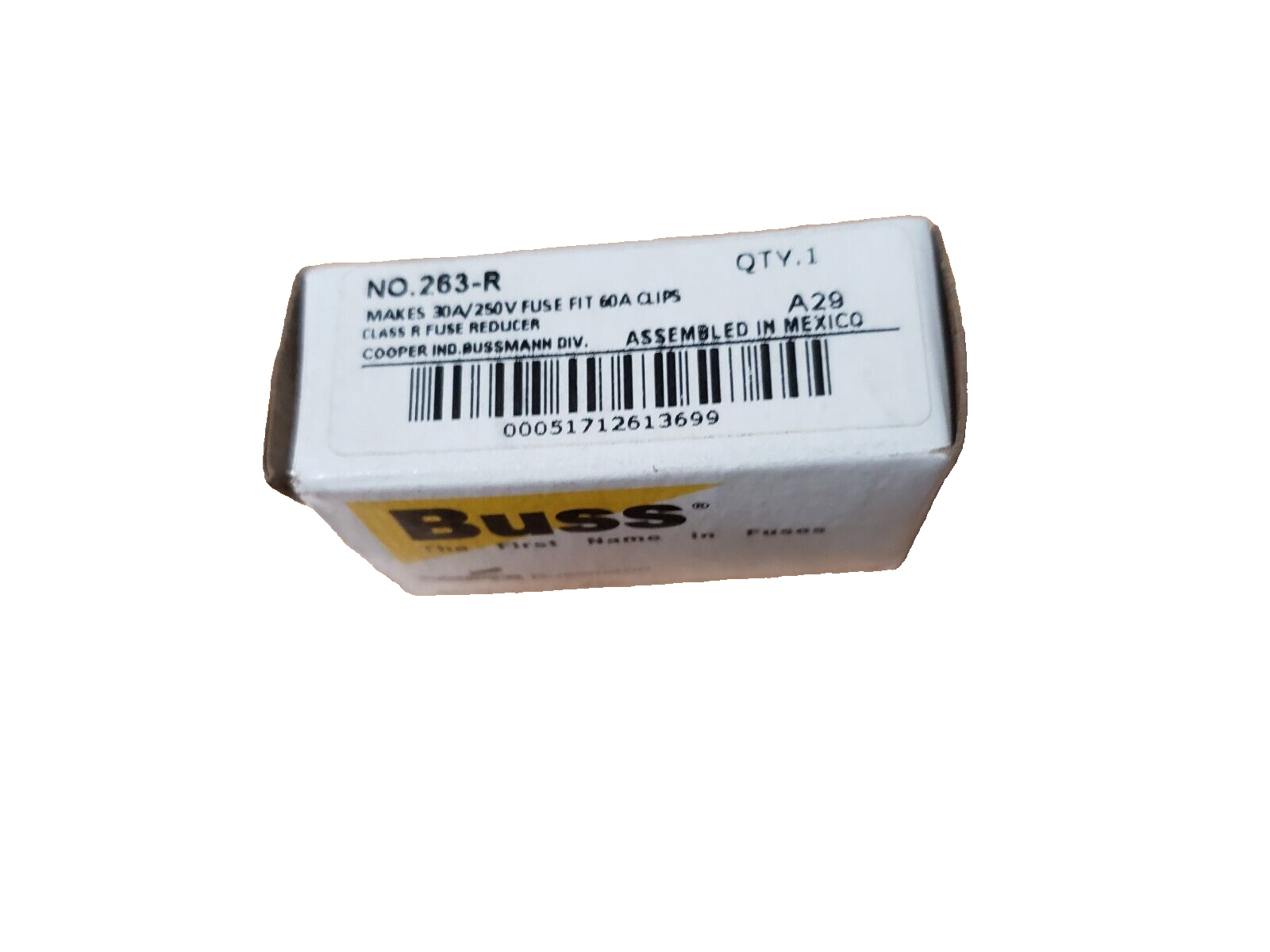 BUSS 263-R / 263R FUSE REDUCERS 30 AMP FUSE TO FIT 60 AMP CLIPS, 250V ...