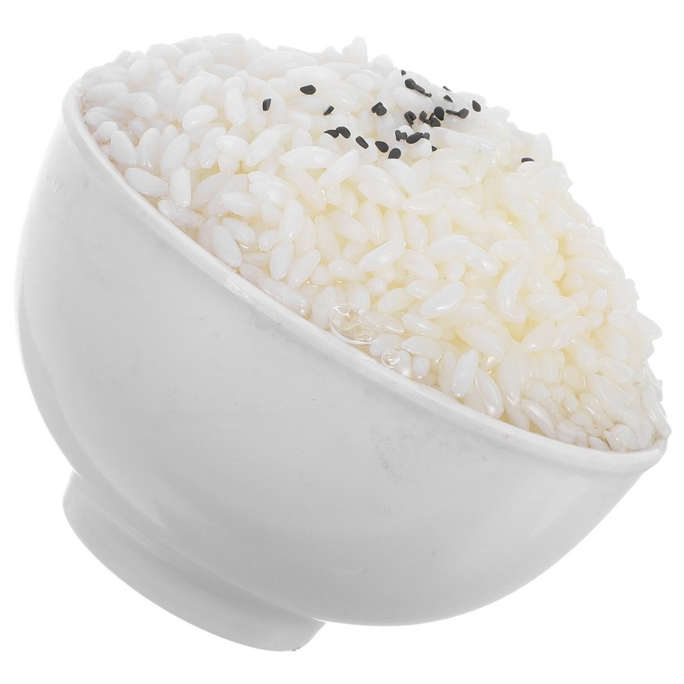 Food Props for Display Artificial Rice Decoration Decorative Model ...