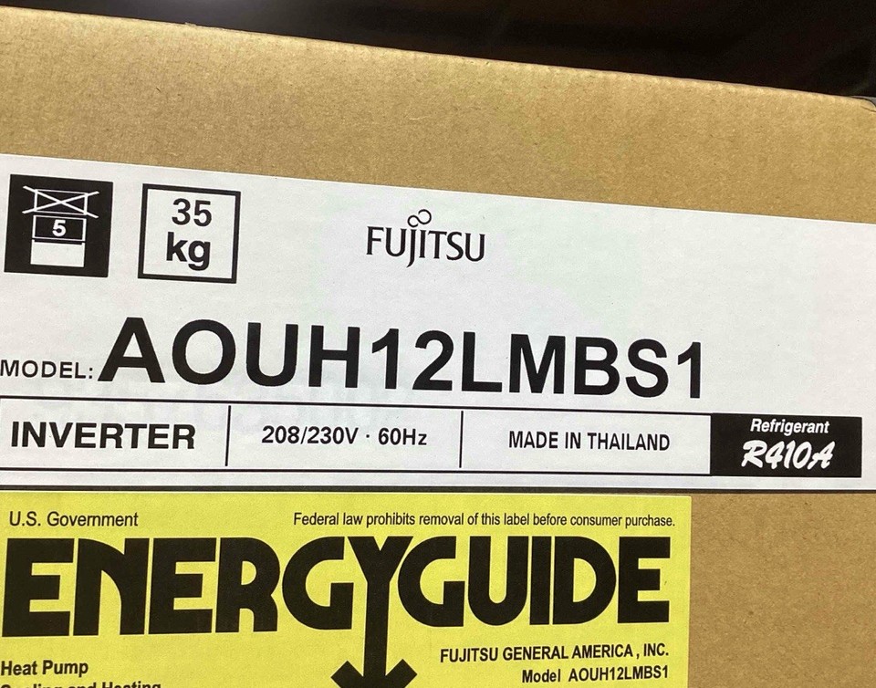 Fujitsu Airstage 12K BTU Wall Mount Outdoor Heat Pump Condenser. Brand ...
