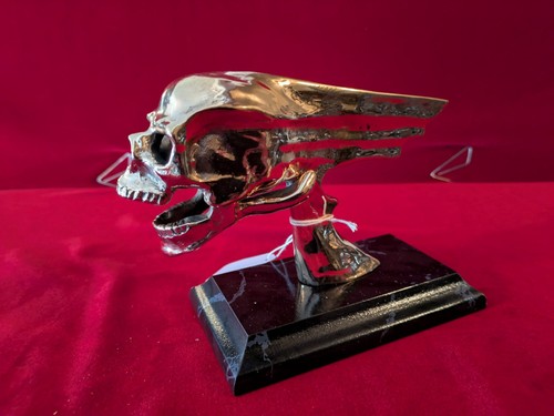 Hot Rod Flying Skull Moveable Jaw Hood Ornament Mascot | eBay