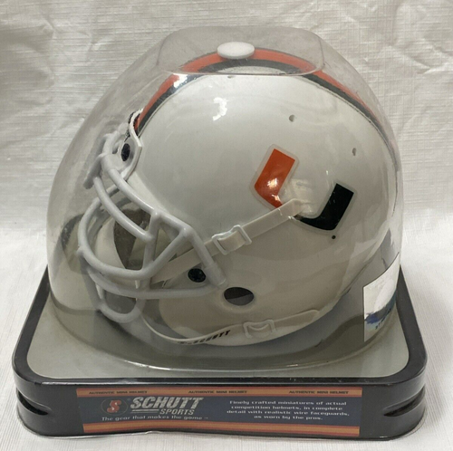 NCAA Miami Hurricanes Schutt Authentic Mini Football Helmet NEW | eBay