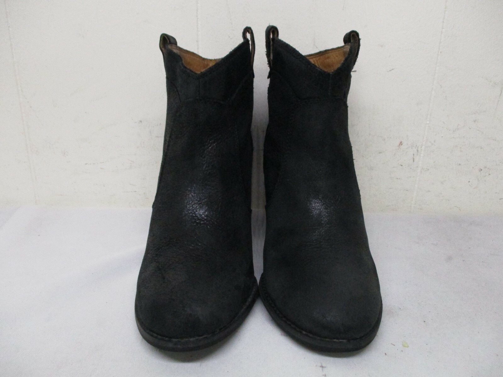 Clarks Indigo Black Leather Ankle High Heel Boots Wom… - Gem