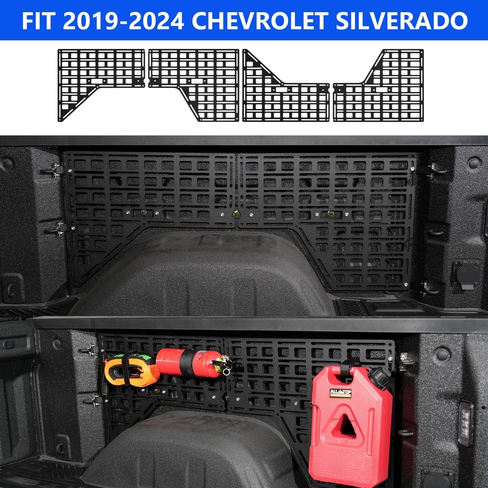 For 2019-2024 Chevy Silverado/GMC Sierra Side Bed Molle Panel Truck ...