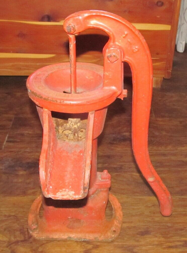 Antique Vintage Red Jacket Farm Kitchen Well Water Hand Pump Heavy Cast ...