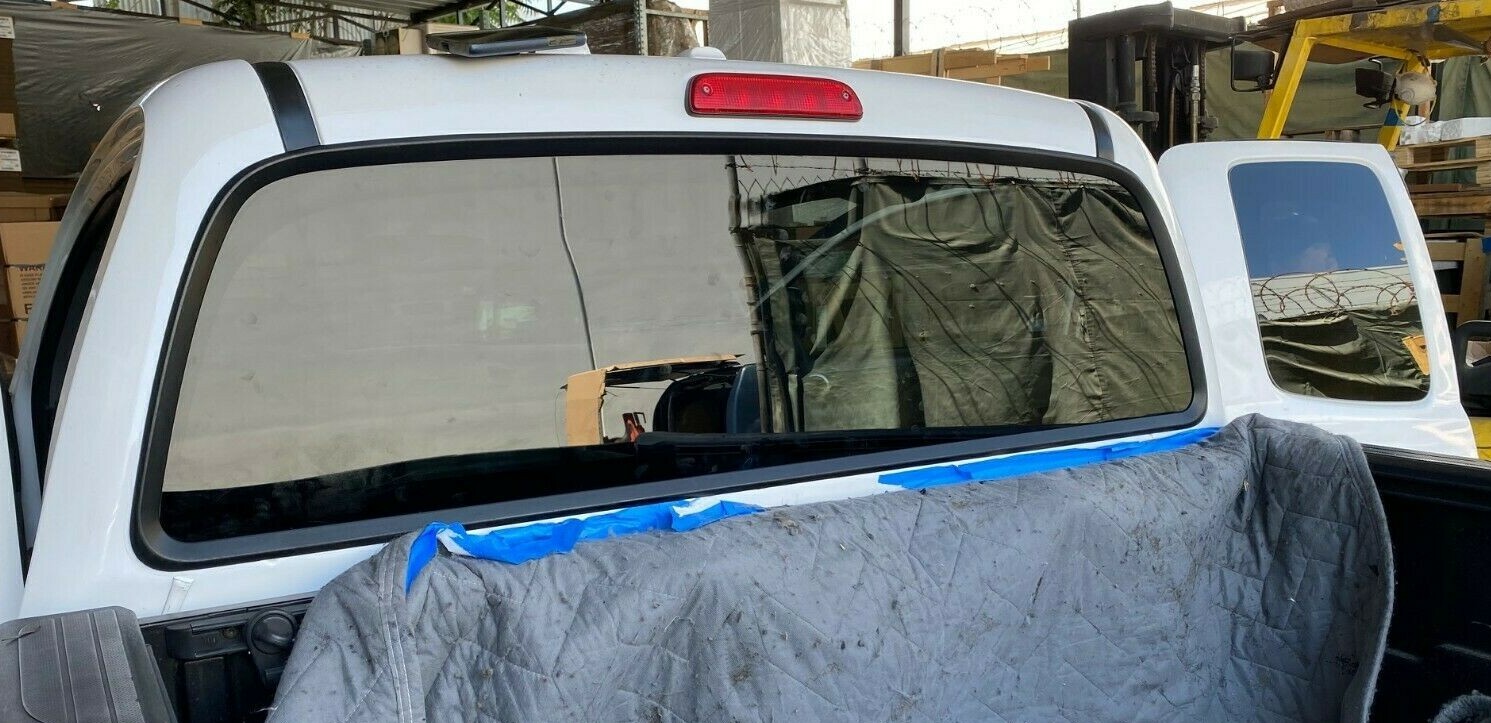 Fits 2005-2023 Toyota Tacoma Rear Window Back Glass Stationary Dark ...