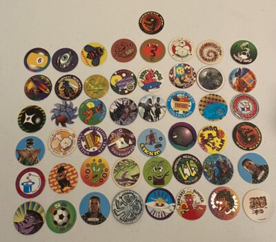 Pogs Lot 90s Toy Skull And Eightball Pog Designs Vintage Bundle Of 49 ...