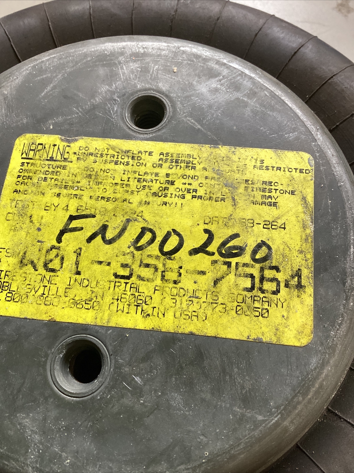 Firestone W01-358-7564 Single Convoluted Air Spring | eBay