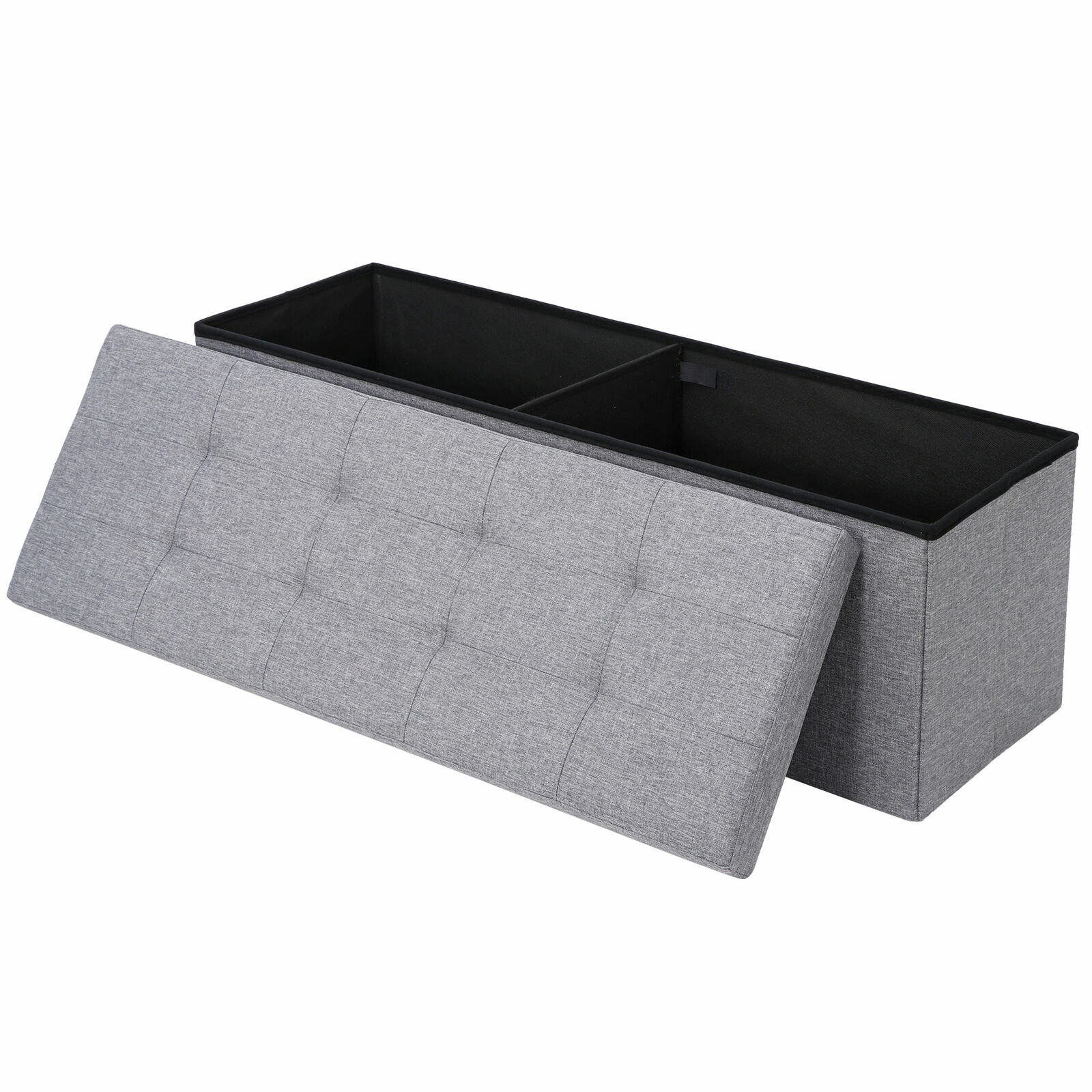 Storage Ottoman Foldable Foot Stool Foot Rest Box Home Chair Living ...