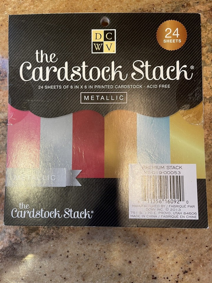 DCWV The Glitzy Pastels Stack & Metallic Stack 6inX6in Cardstock | eBay