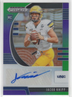 2020 Prizm Draft Picks Autograph Prizms Purple and Green Jacob Knipp ...