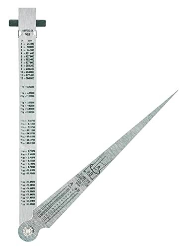 Shinwa Sokutei Taper Gauge with Straight Scale 62612 Measuring range: 1 ...