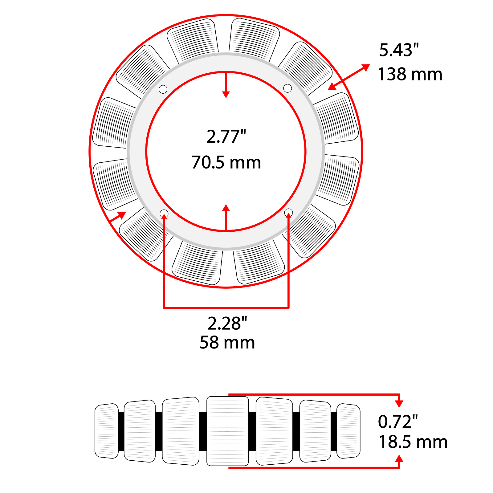 Stator fits Kohler 6600 series KT600 KT610 KT620 7500 series EKT740 ...
