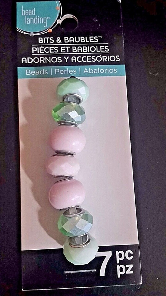 BEAD LANDING Bits & Baubles Large Hole Interchangeable Beads - Pink/Green | eBay