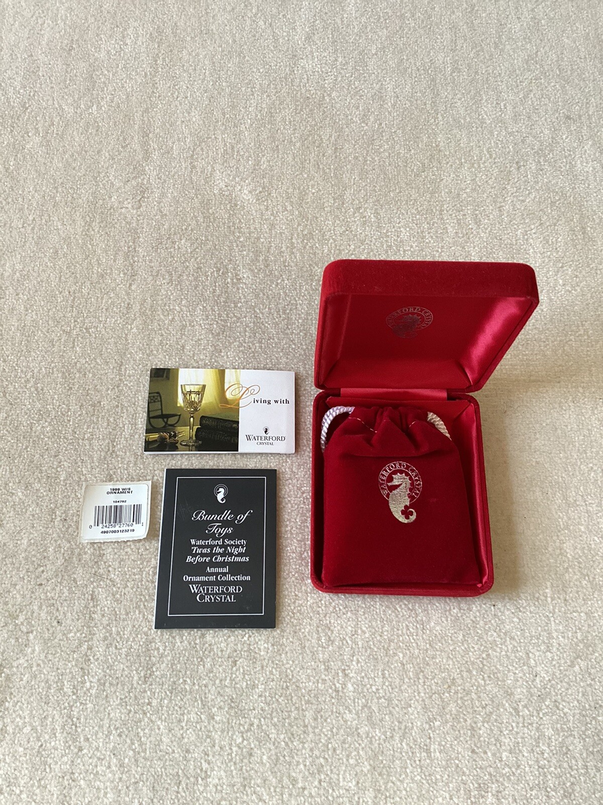 New 1999 Waterford Crystal Ornament 'Bundle of Toys' Signed Jim Leary ...